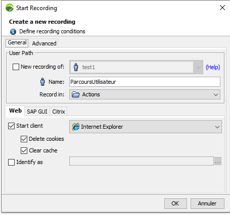 Record an HTTP application in proxy mode