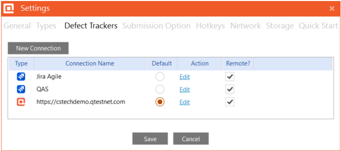 Defect Submission Settings