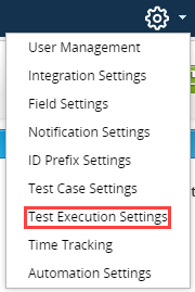 Test Execution Settings