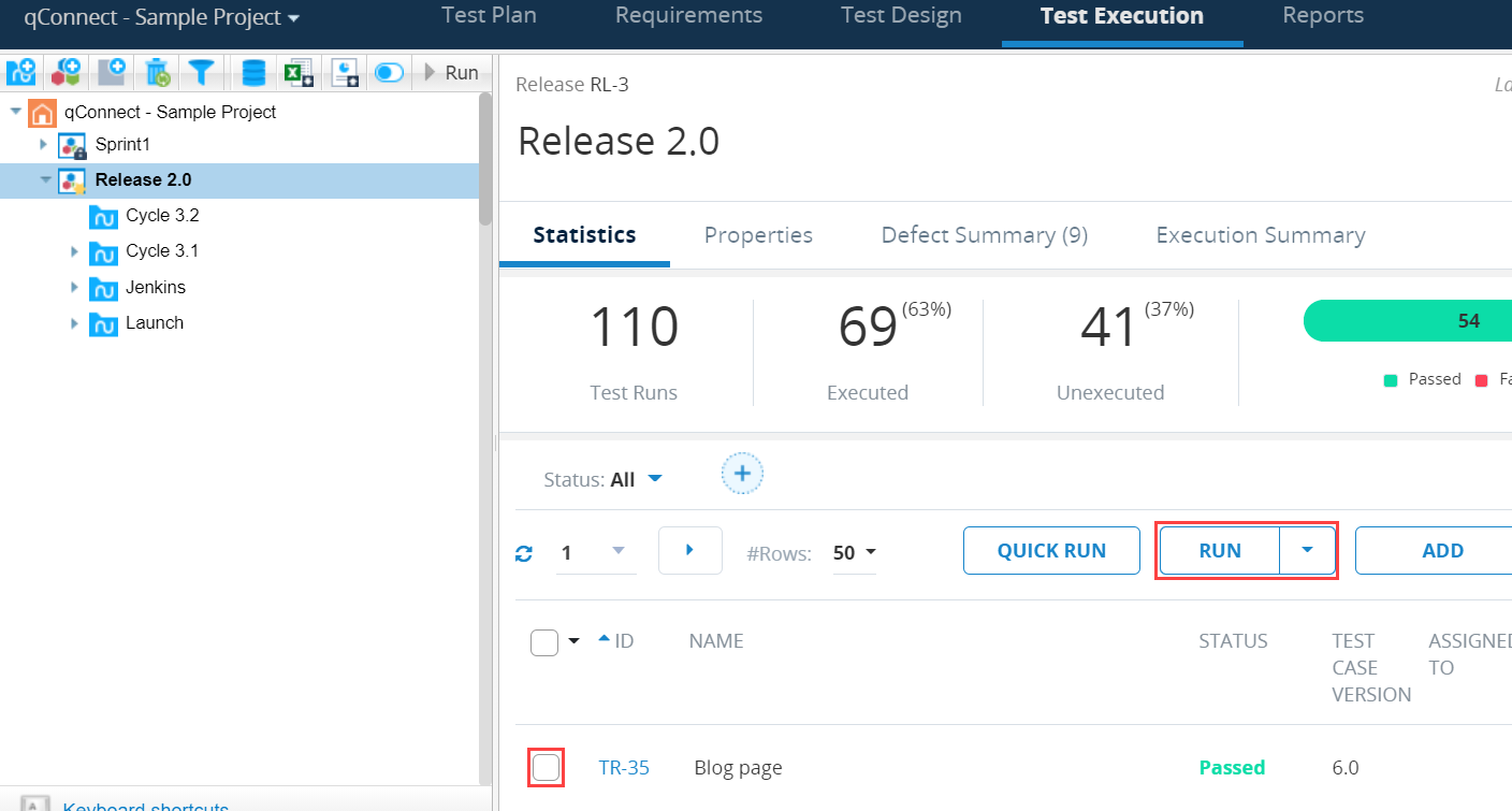 Test Execution Settings
