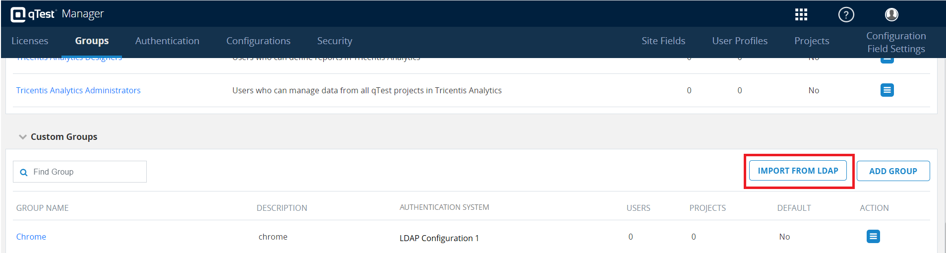Importing LDAP Users and Groups