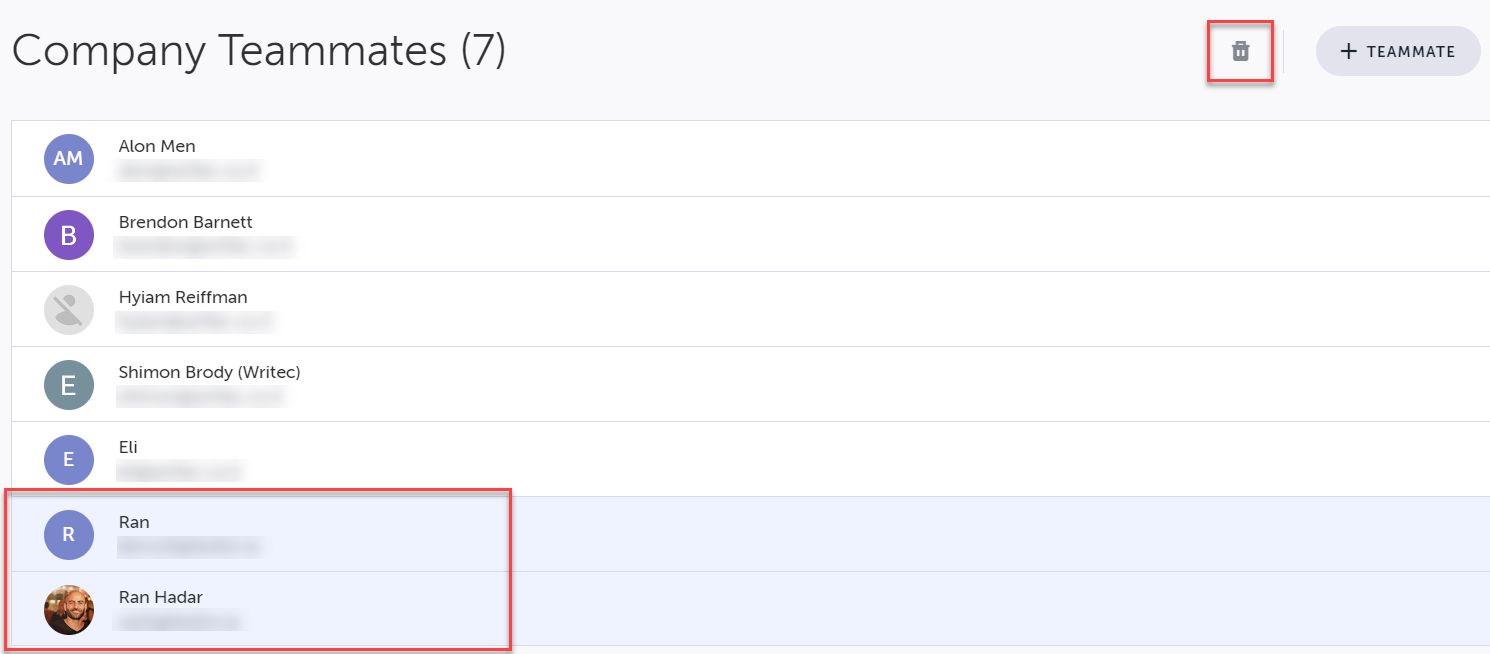 Projects and users management (company level)